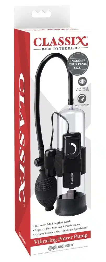 Classix Vibrations-Penis-Pumpe: Handliche Power Für Mehr Spaß! Transparent/Schwarz | Erotikwelt.org